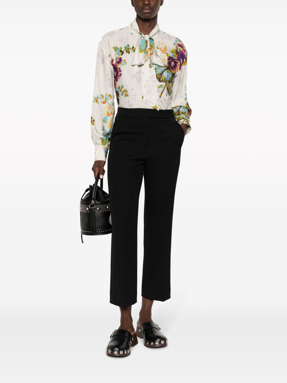 TORY BURCH Tory Burch Cropped Wool Tailored Trousers