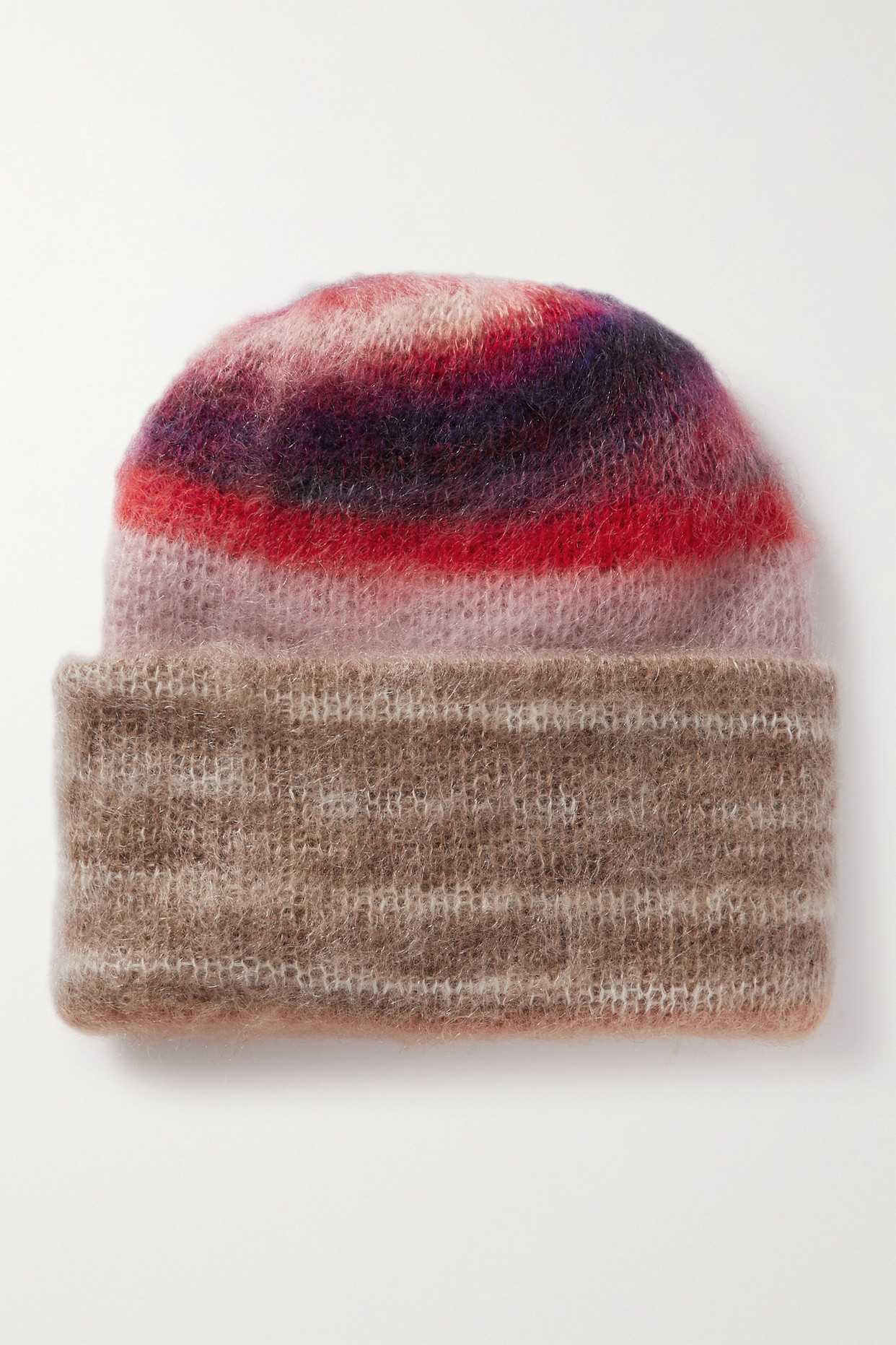 MISSONI Pink Striped crochet-knit mohair Knit Beanie - NWOT Missoni Striped Crochet-Knit Mohair Beanie - Camel  main image 3