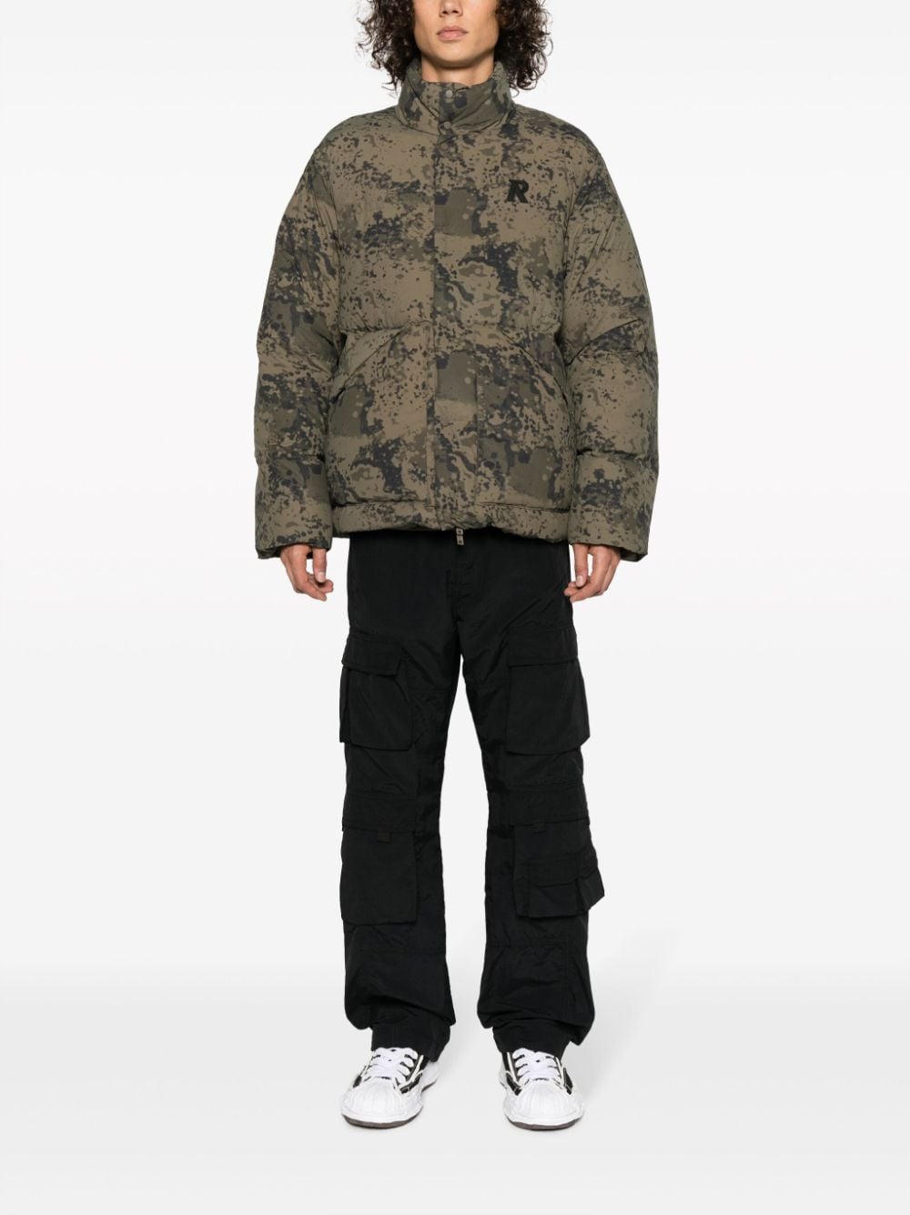 REPRESENT Represent Logo-Embroidered Camouflage Puffer Jacket
