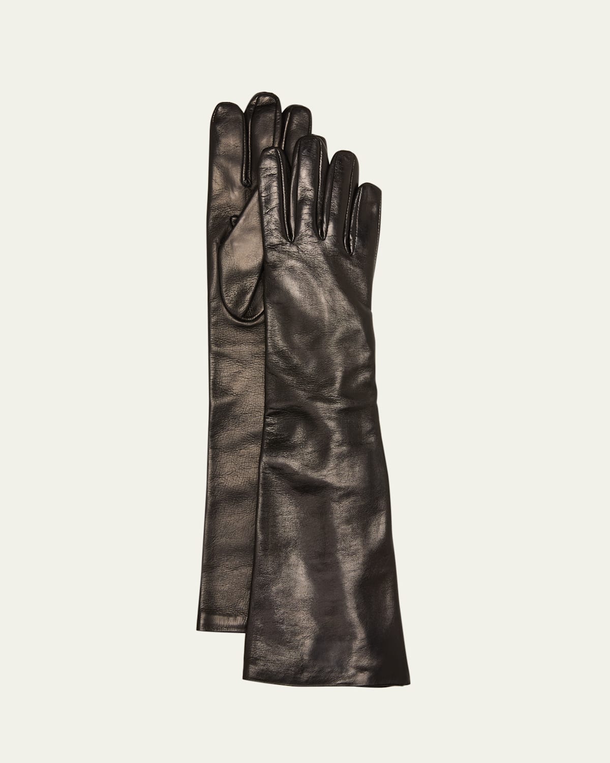 JIL SANDER ジルサンダー レザーグローブ ブラック 7.5 Jil Sander Patent Leather Gloves - Black | Editorialist