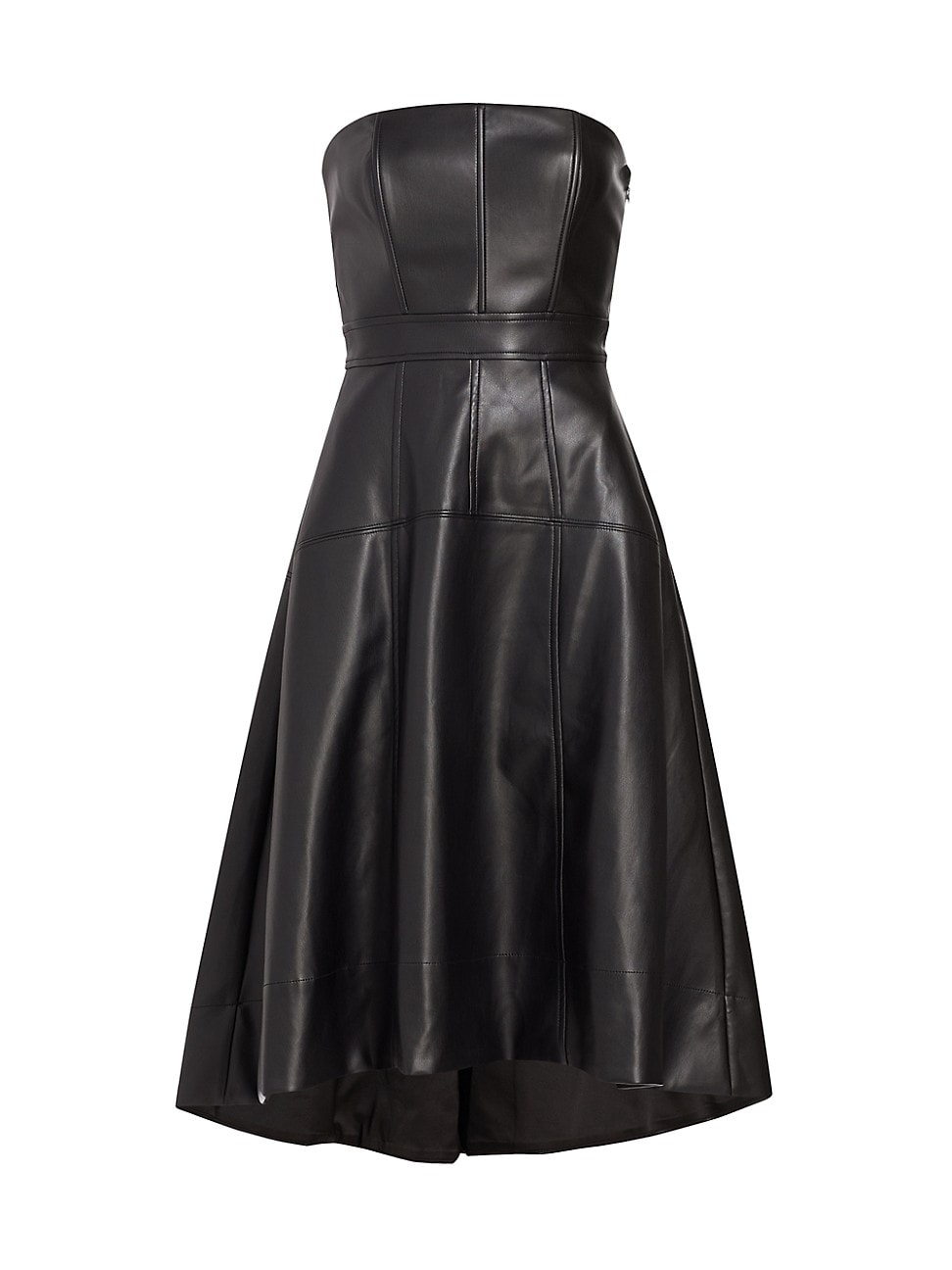 En Saison Dawn Faux Leather Bustier Midi-Dress In Black - 40% Off | Editorialist En Saison Dawn Faux Leather Bustier Midi-Dress In Black - 40% Off | Editorialist