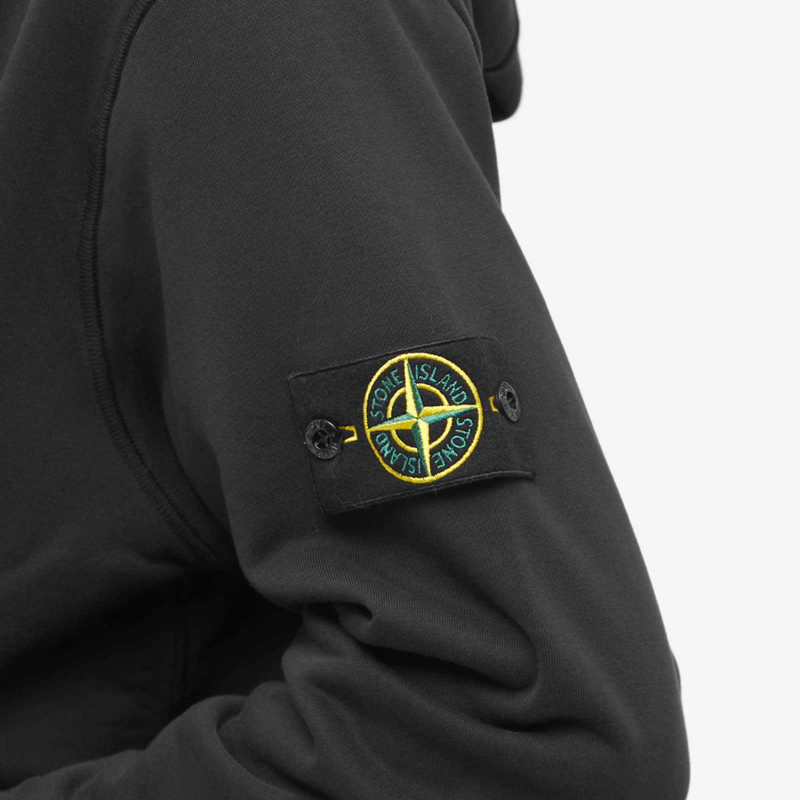 Stone Island Garment Dyed Full Zip Hoodie - Black | Editorialist