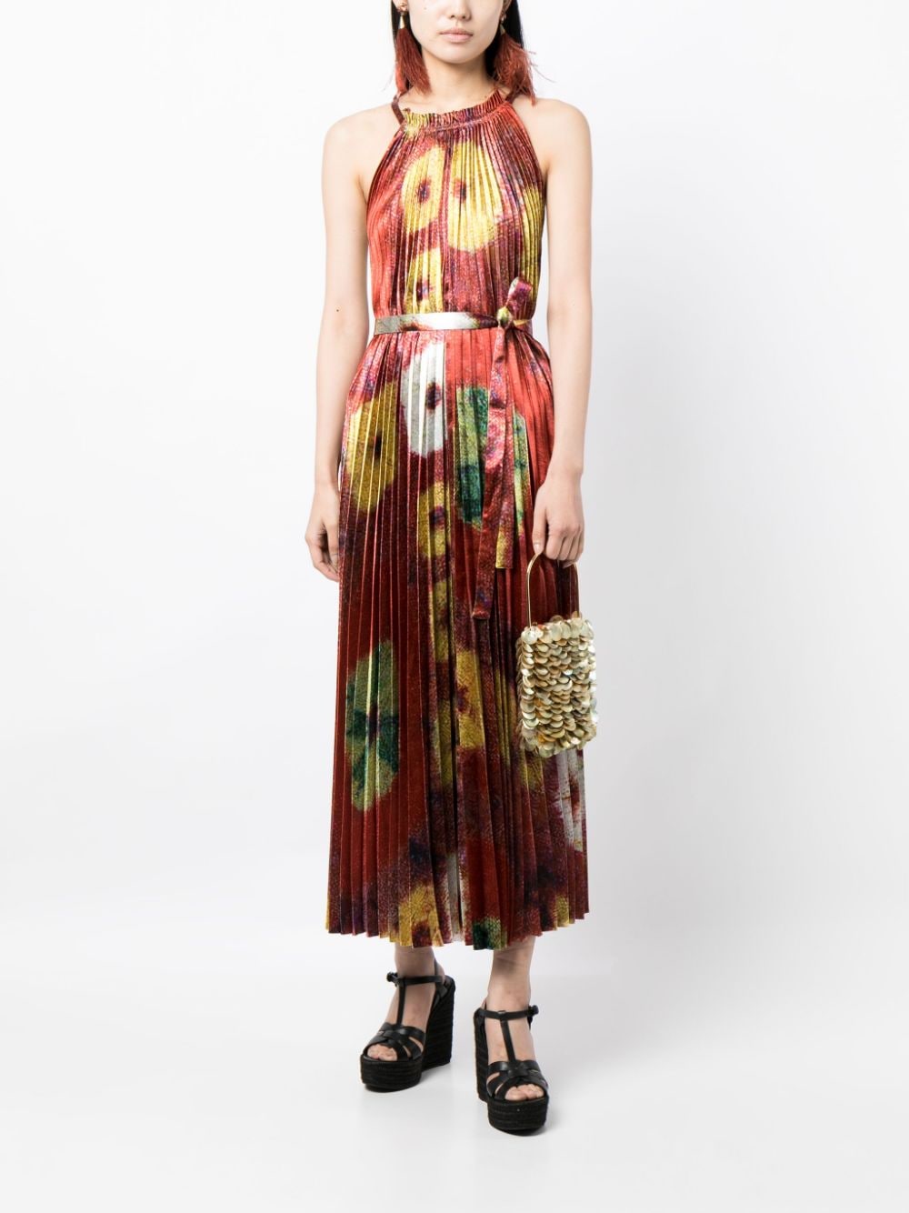 ULLA JOHNSON Ulla Johnson Amiko Floral-Print Pleated Midi Dress