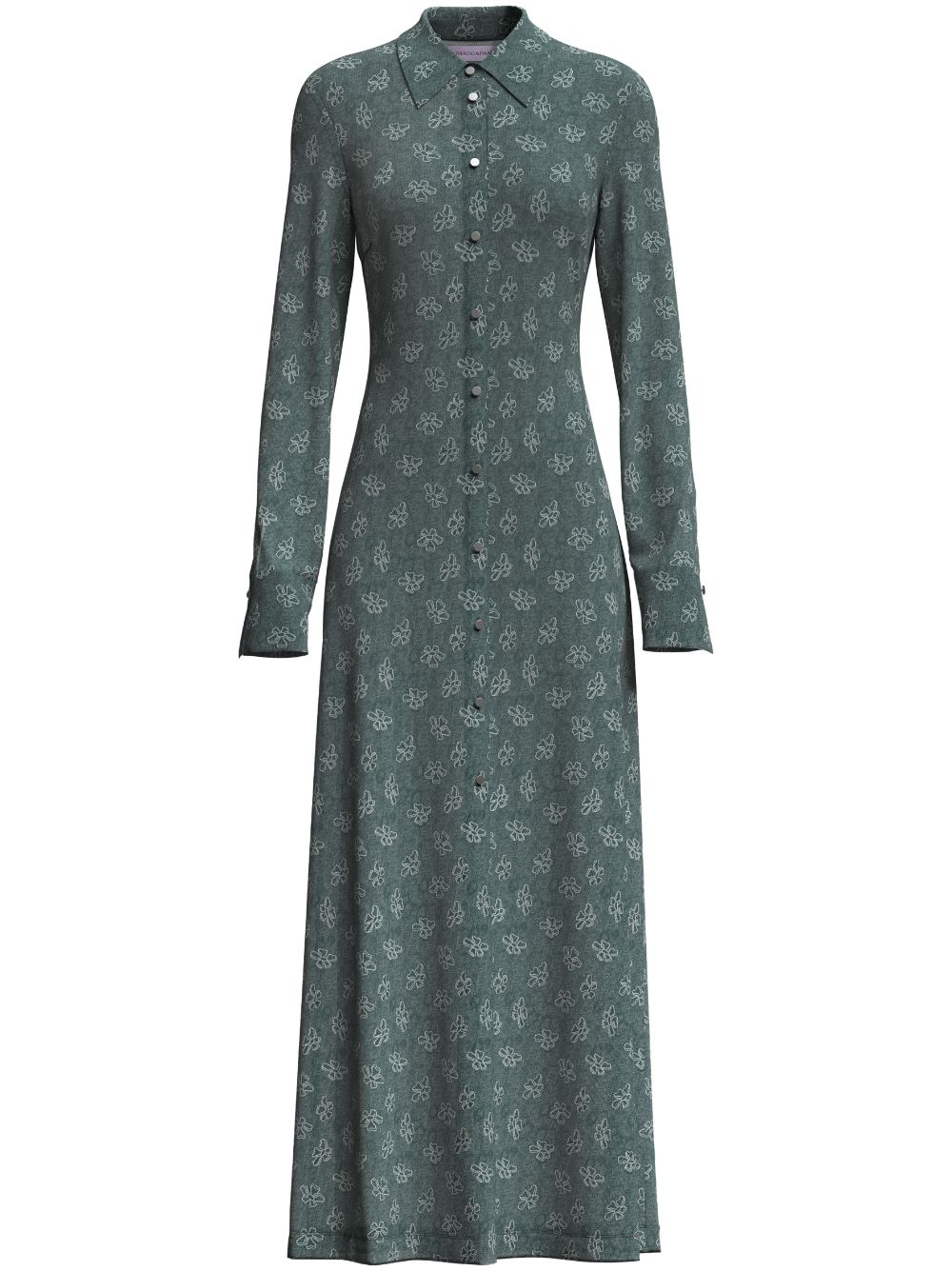 MARGHERITA MACCAPANI Maccapani andre monogram-jacquard maxi shirtdress