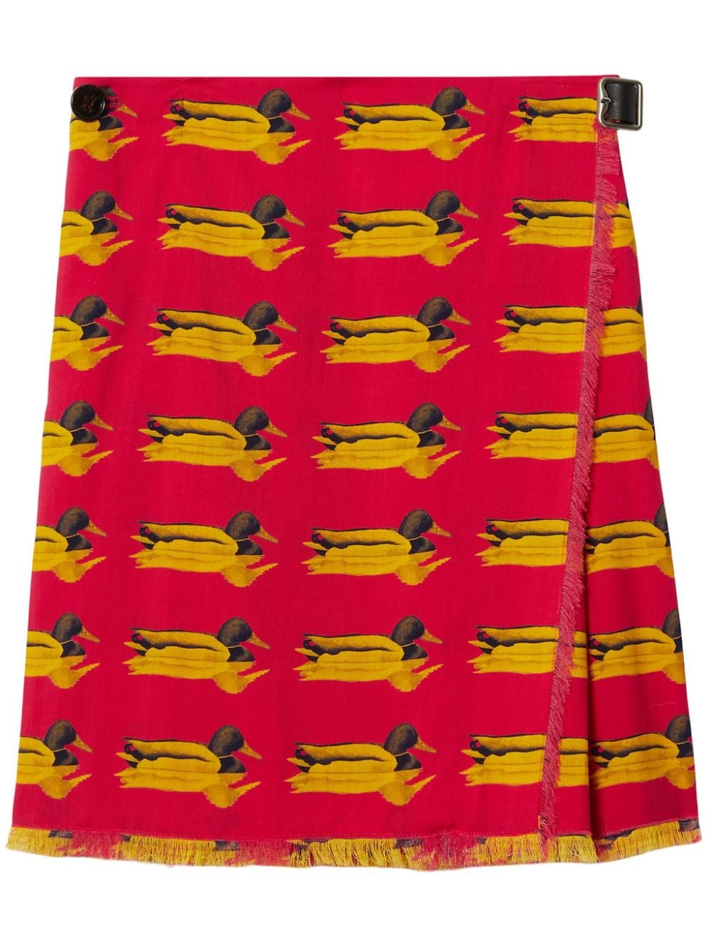 BURBERRY Burberry Duck-Print Wool Miniskirt