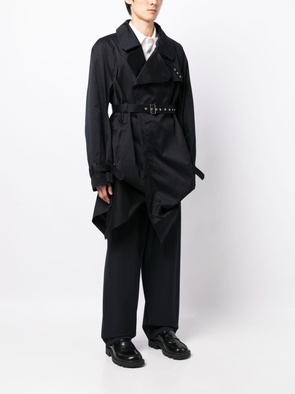 【NOT THE PAST！】Marina Yee Imper Coat Marina Yee My Imper Belted Coat In Blue - 55% Off | Editorialist