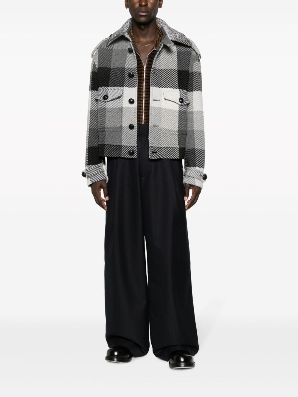 ETRO ETRO Plaid Wool Blend Jacket