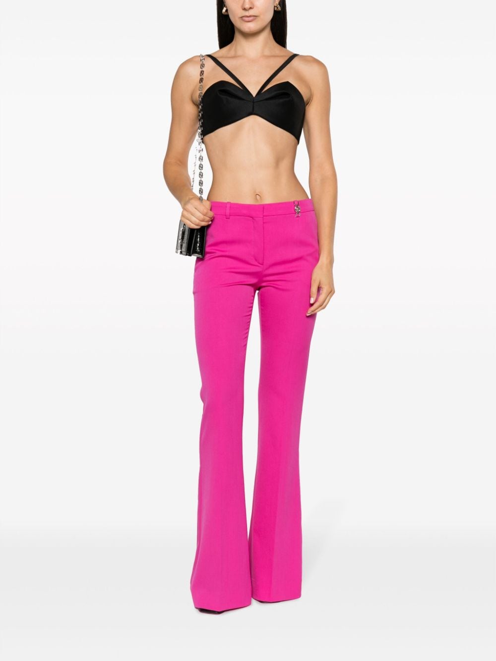 VERSACE Gathered Bustier Crop Top