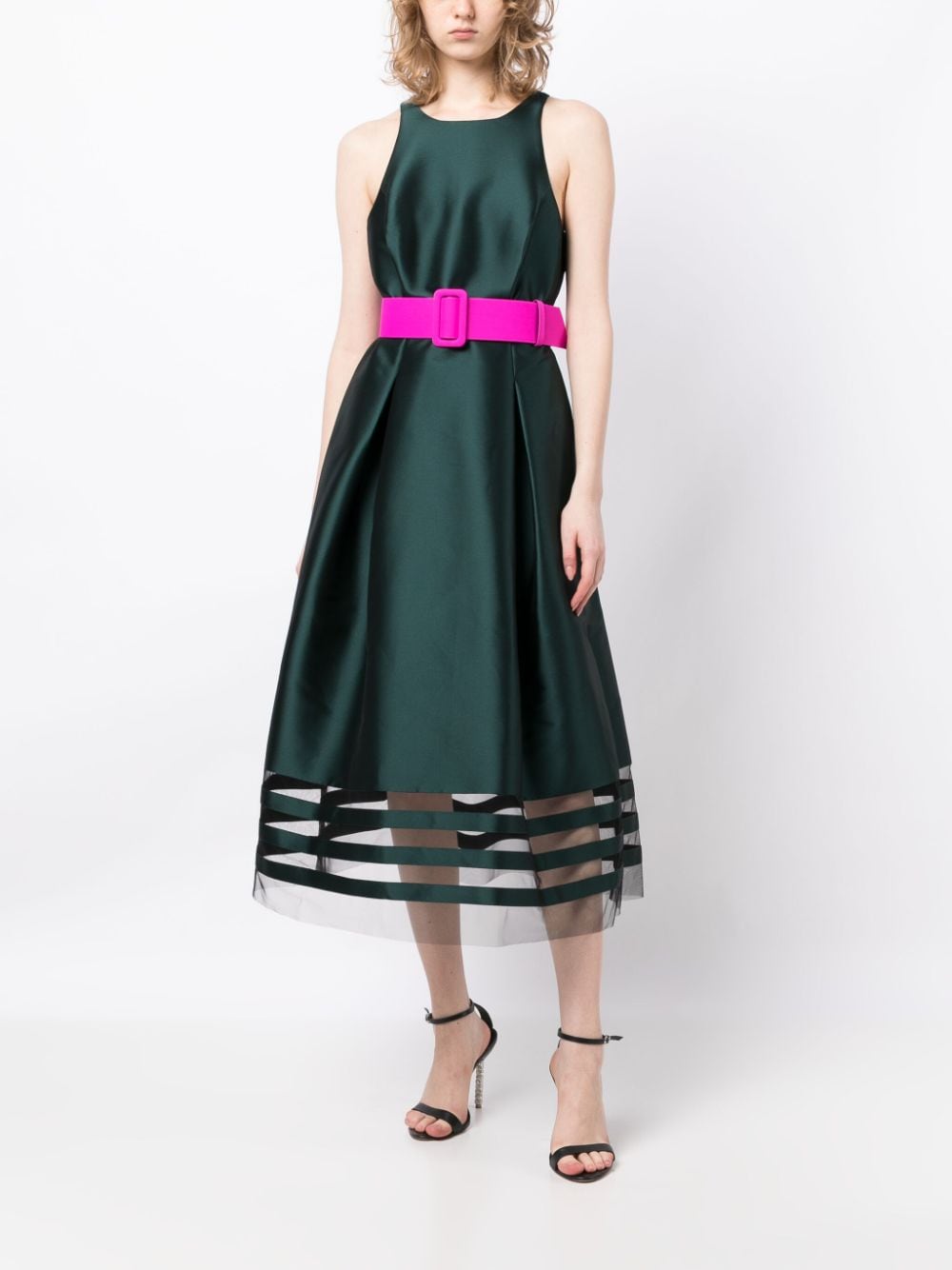 mini halter backless dress Miss Circle Women's Zafrina Halter Off Shoulder Backless Mini Dress - Green - Size XXS
