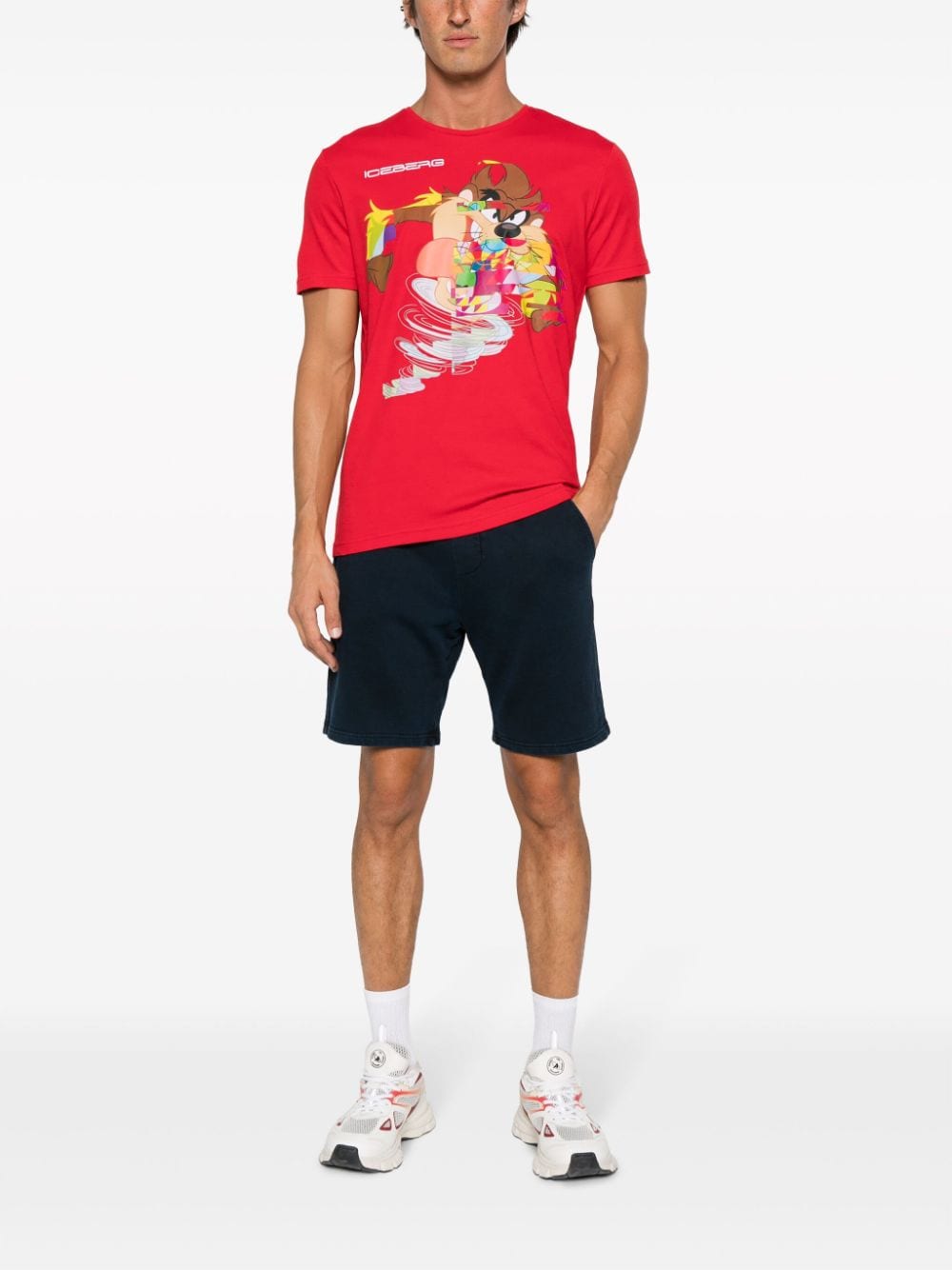ICEBERG Logo-Patch Track Shorts