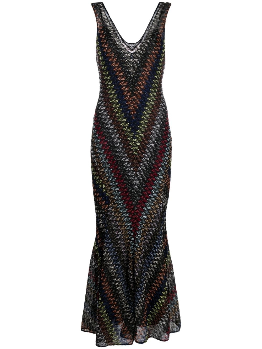 white christmas dresses Endless Summer Pink Zig Zag Crochet Cowl Neck Maxi Dress main image 0