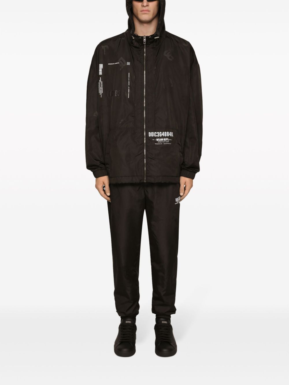 DOLCE & GABBANA Dolce & Gabbana Logo-Print Hooded Jacket