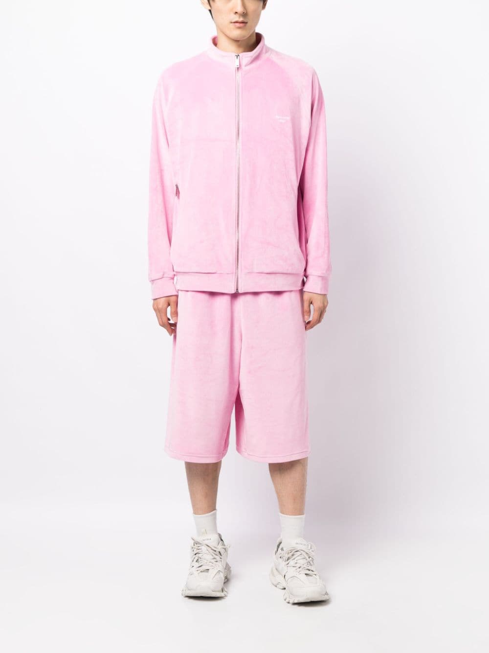 TEAM WANG DESIGN TEAM WANG design Brushed-Effect Zip-Up Jacket