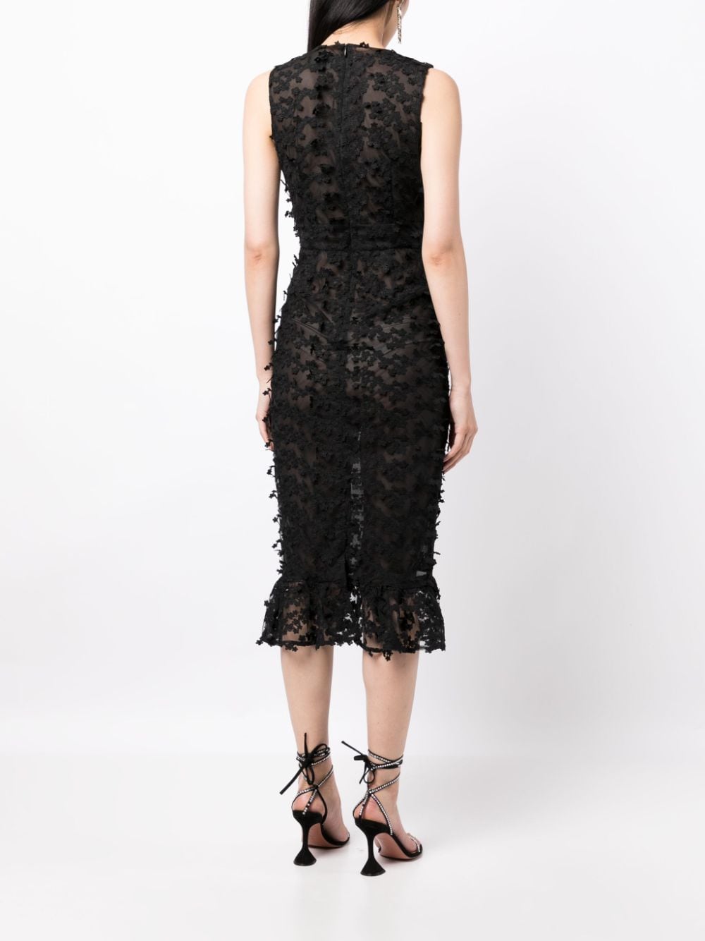 Cynthia Rowley Floral-Lace Midi Dress - Black | Editorialist Cynthia Rowley Floral-Lace Midi Dress - Black | Editorialist