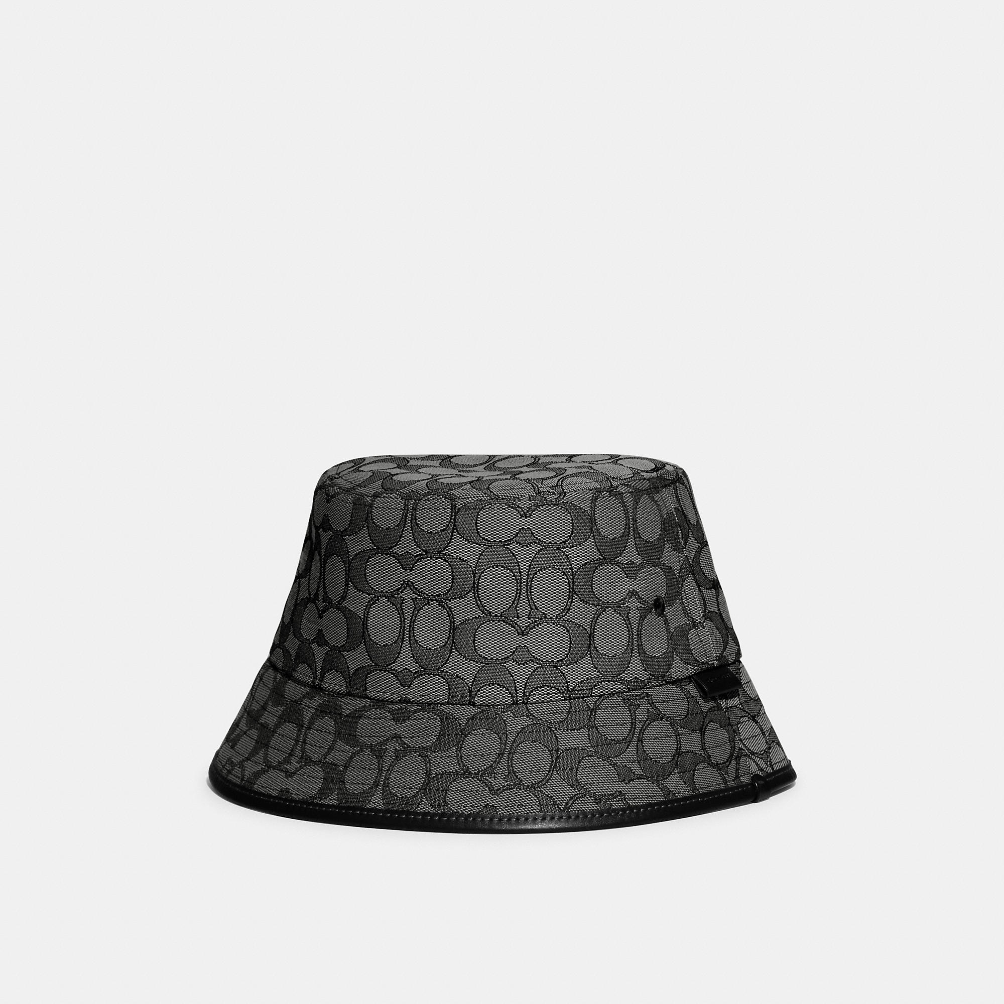 Coach Signature Jacquard Bucket Hat - Charcoal | Editorialist display picture 2