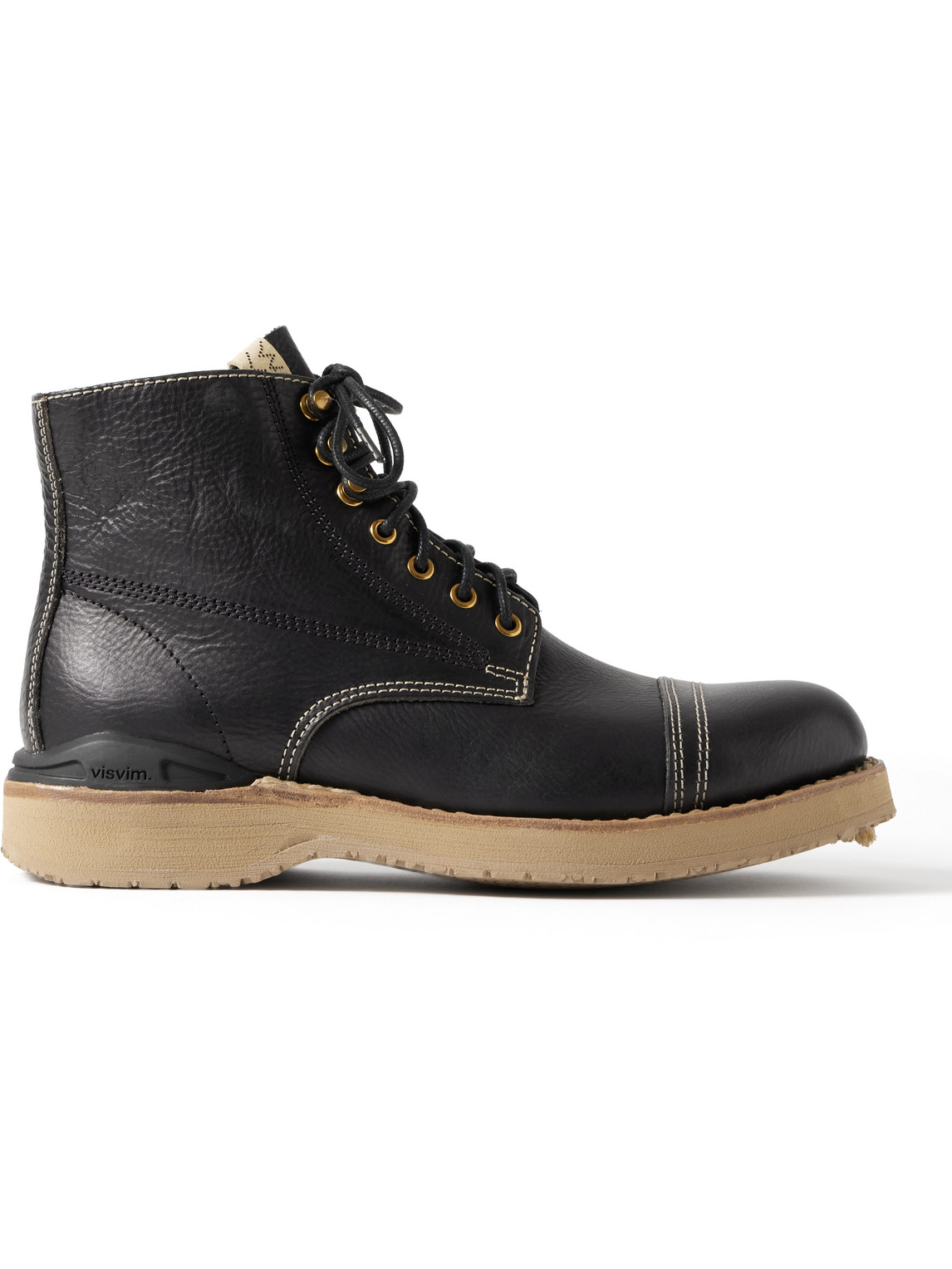 Visvim Virgil Folk Leather Boots Us 8 In Black - 50% Off 