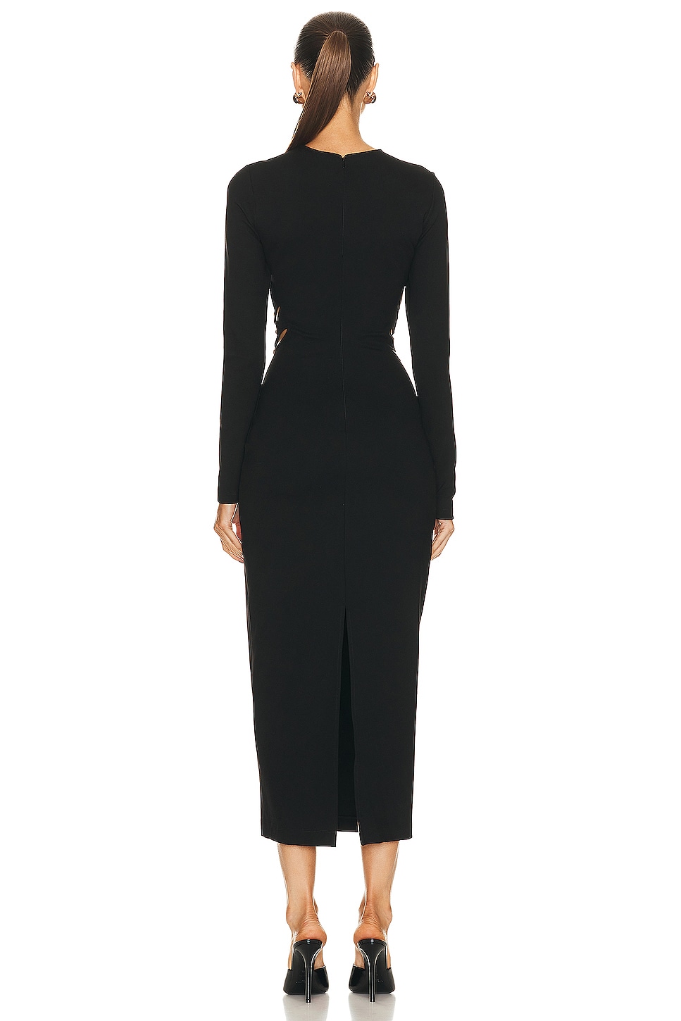 area crystal claw cutout midi dress Area Crystal Claw Cutout Midi Dress In Black - 35% Off