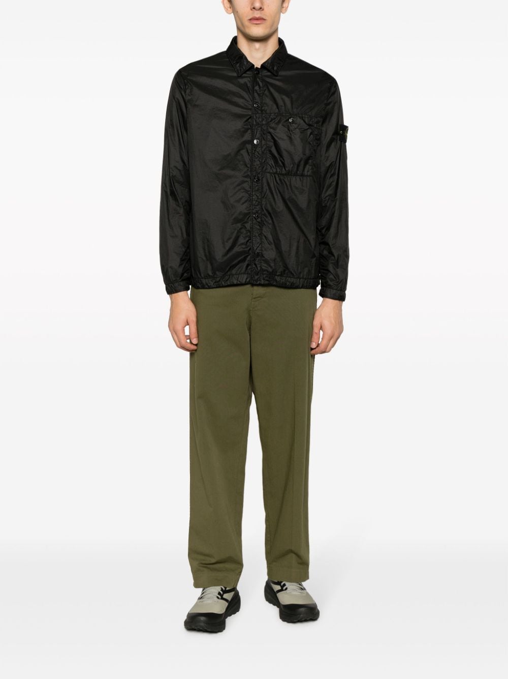 STONE ISLAND Compass-Motif Shirt Jacket