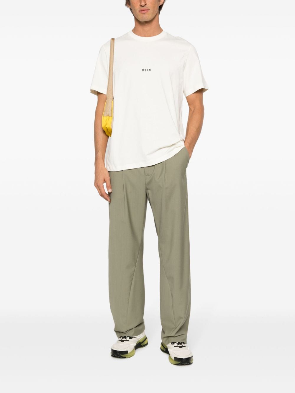 MSGM MSGM Logo Print Cotton T-Shirt
