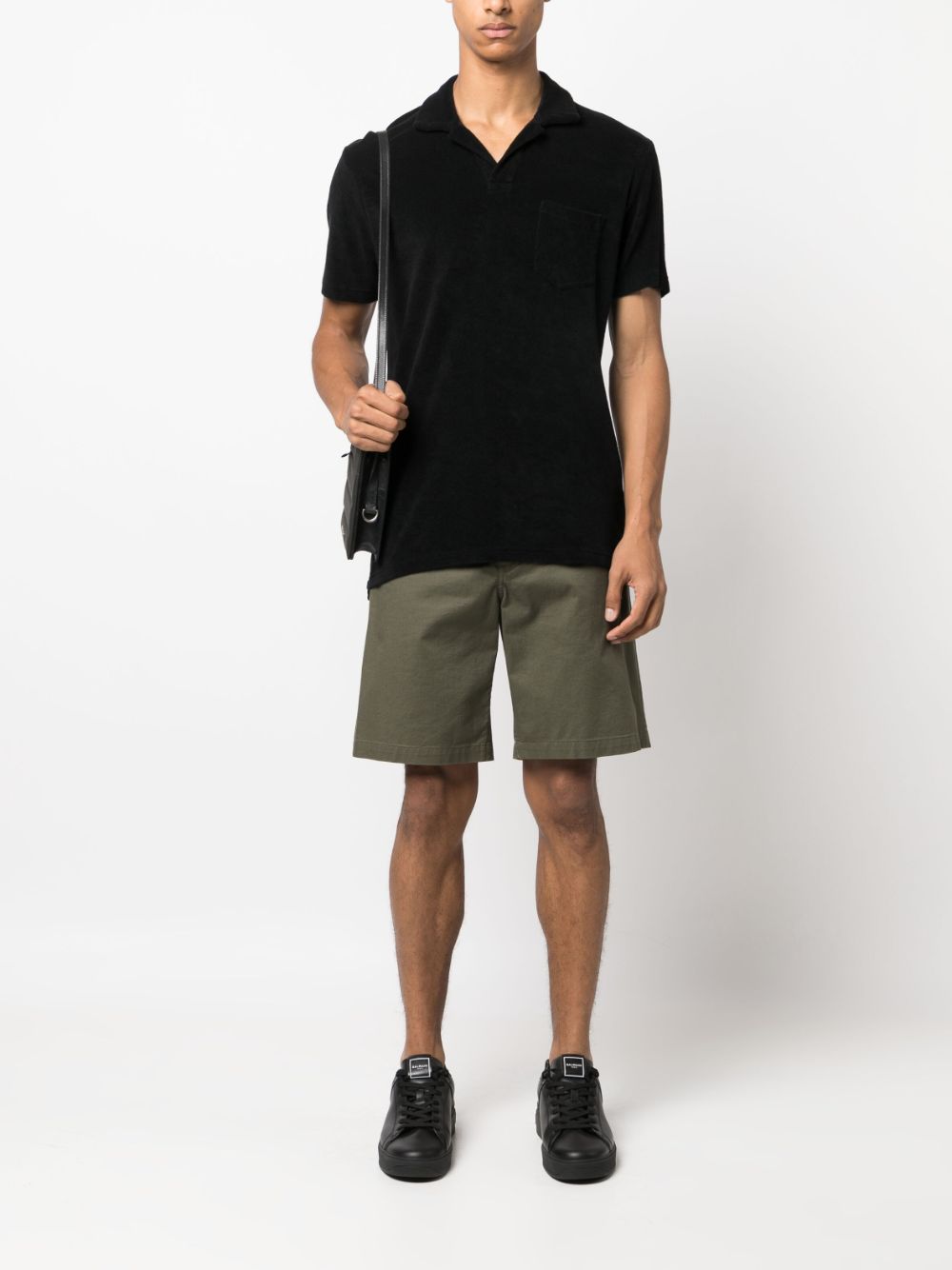 ORLEBAR BROWN terry-cloth cotton polo shirt