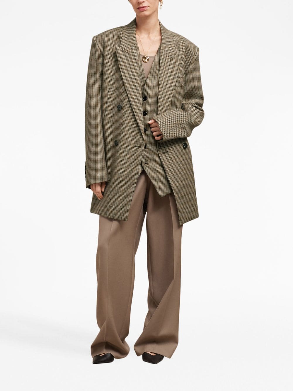 AMI AMI Paris check-print double-breasted blazer