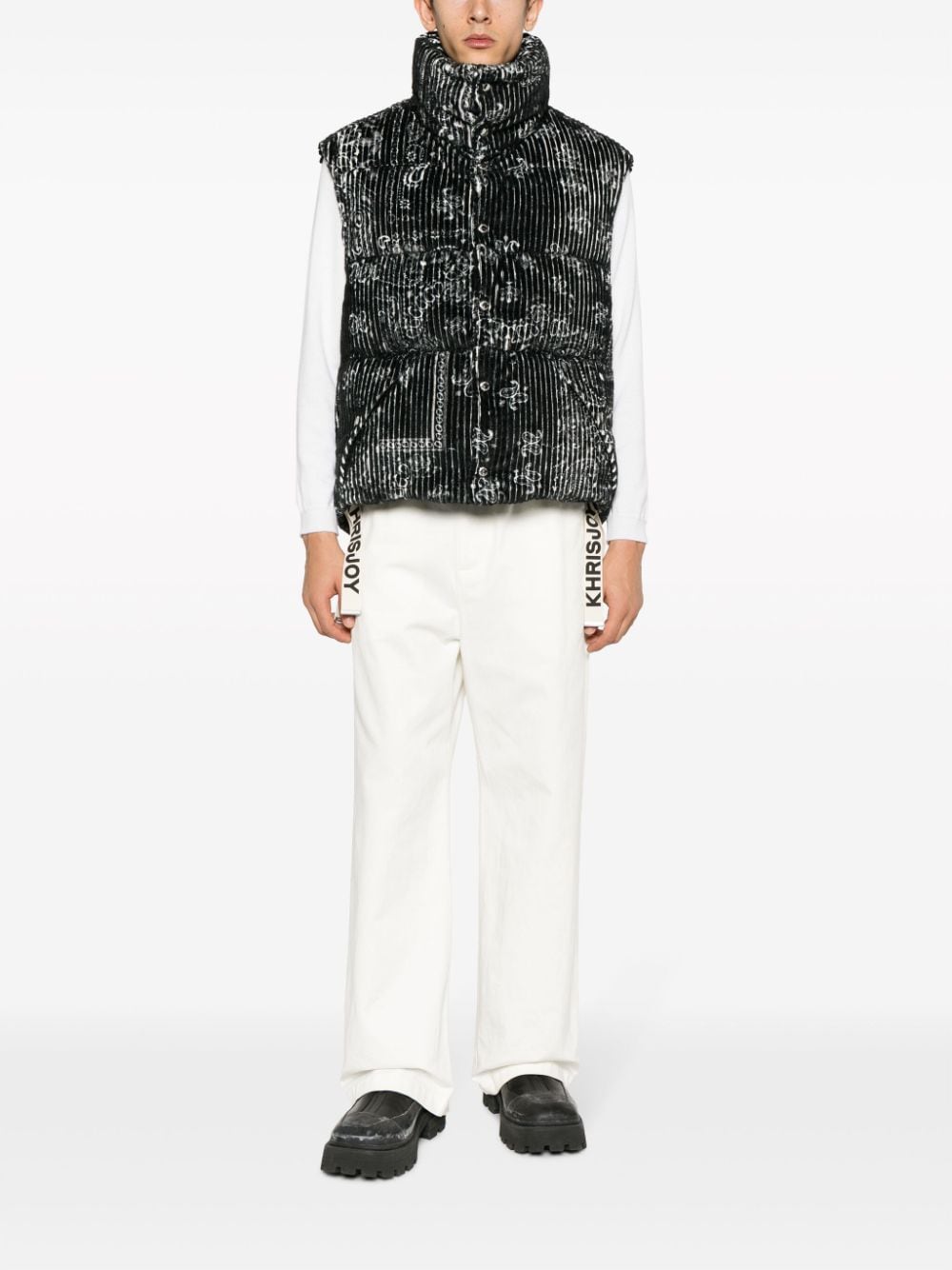 KHRISJOY Khrisjoy Paisley-Print Padded Gilet