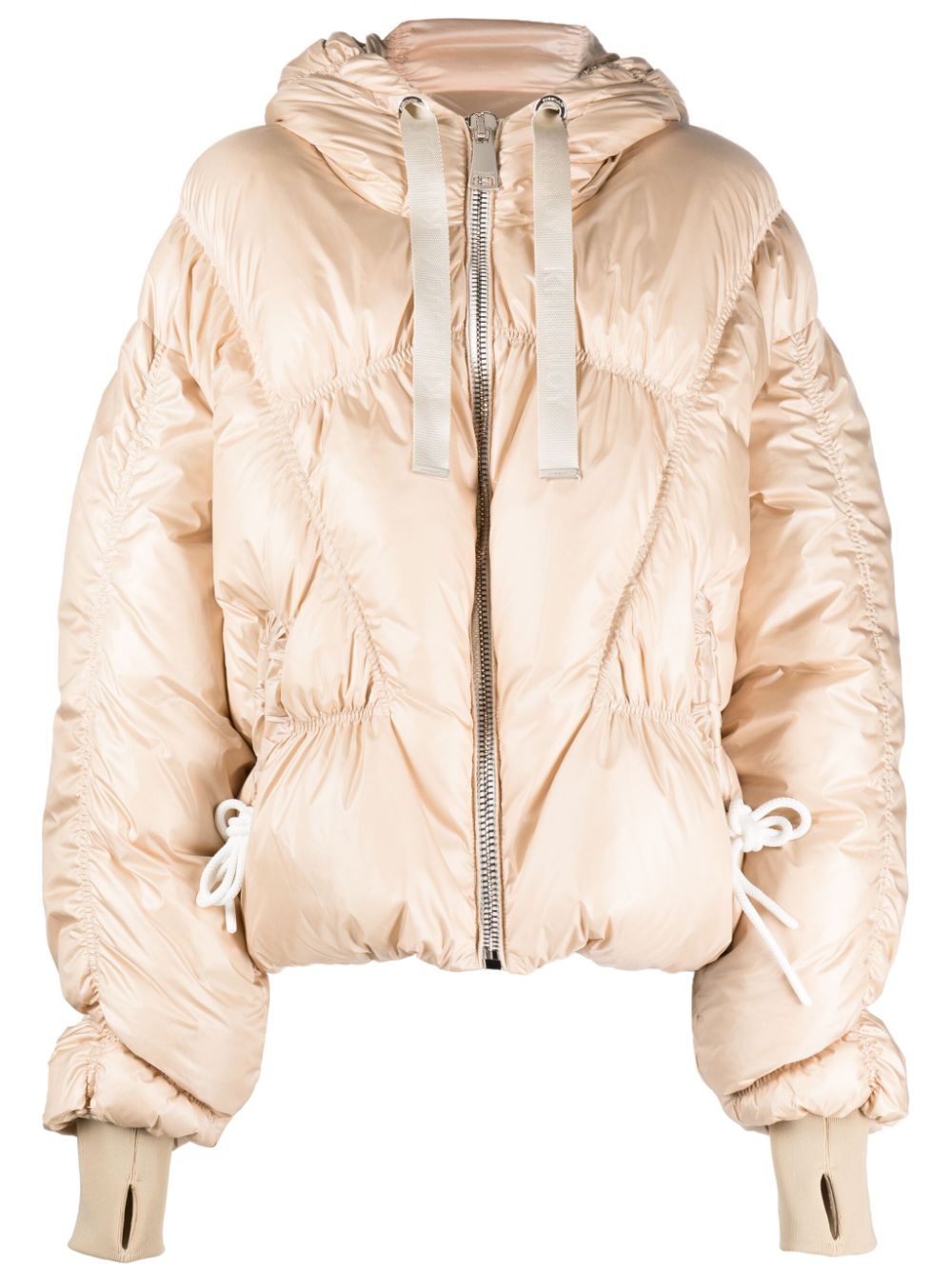 KHRISJOY Zip-Up Hooded Puffer Jacket