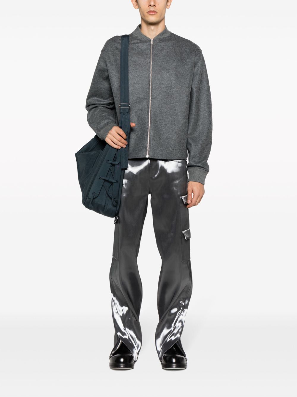 JIL SANDER Jil Sander Zip-Up Wool Bomber Jacket
