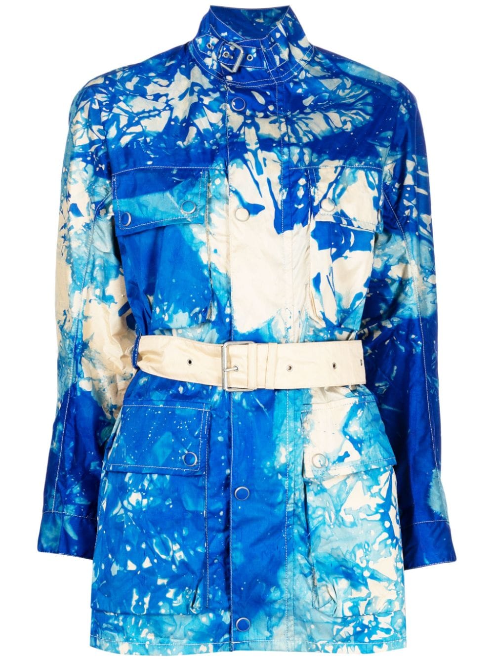 STAIN SHADE Stain Shade Tie-Dye Belted Jacket
