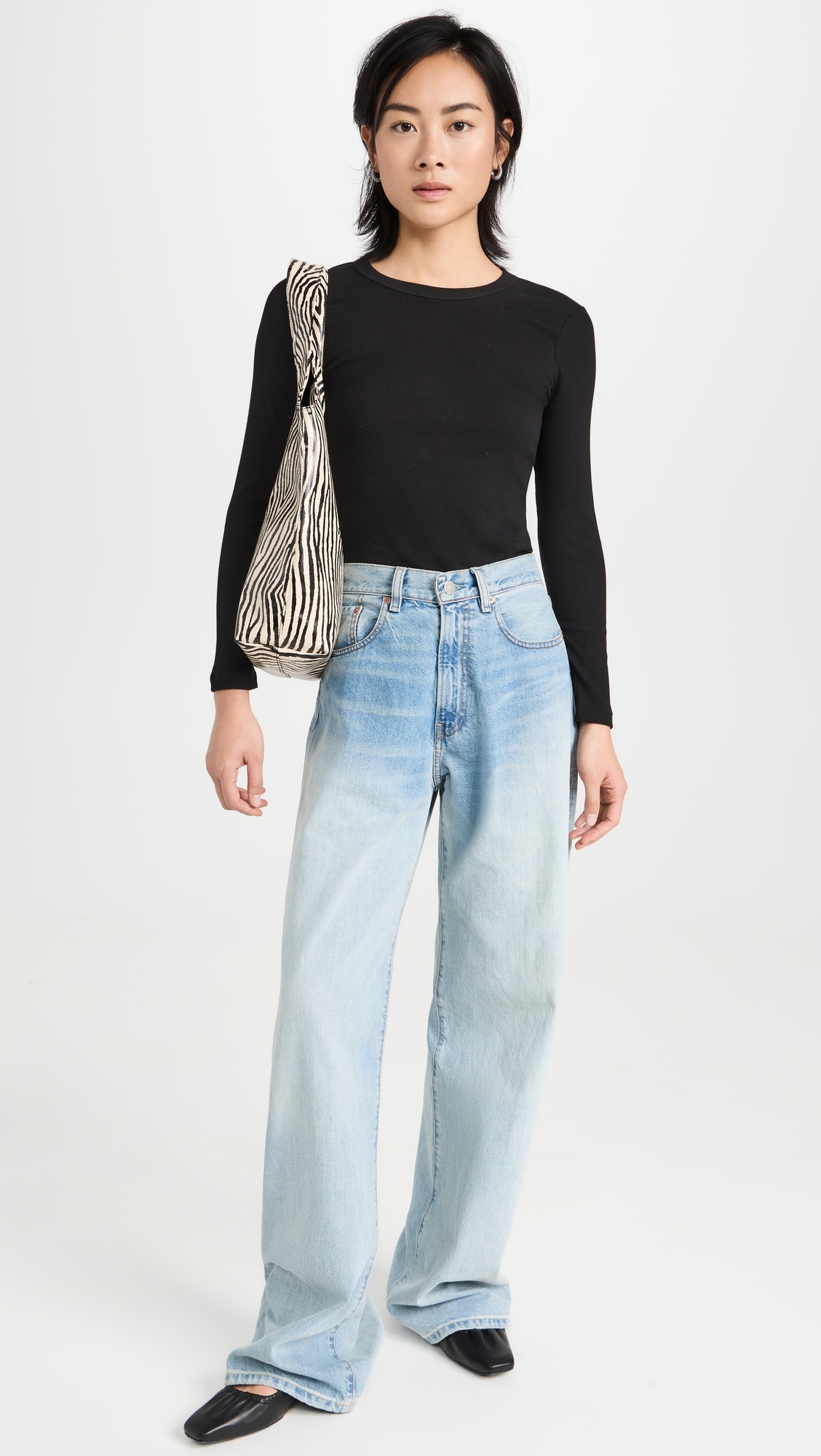 LESET Leset Kelly Slim Fit Long Sleeve Top
