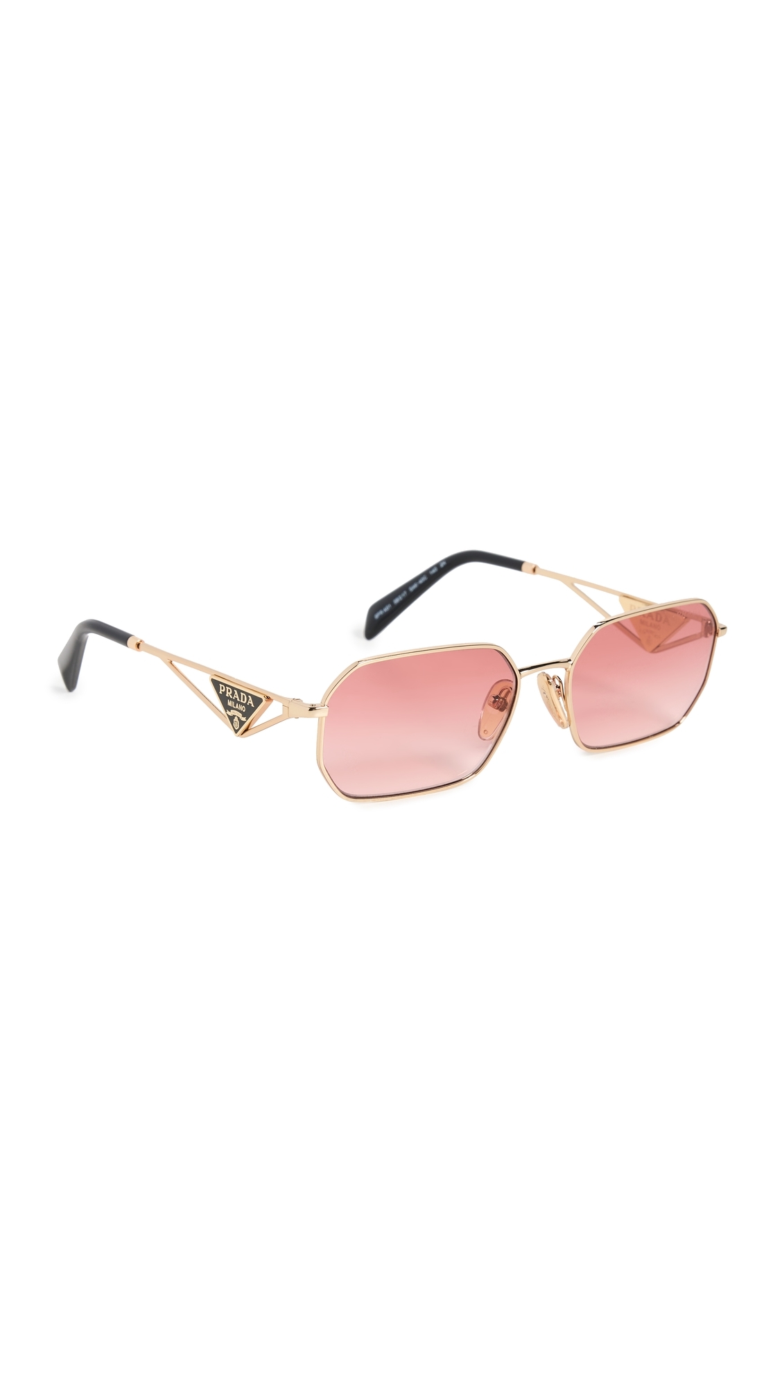 $258 Prada 56MM Rectangle Sunglasses Pink NEW Prada Pink Rectangular Men main image 2