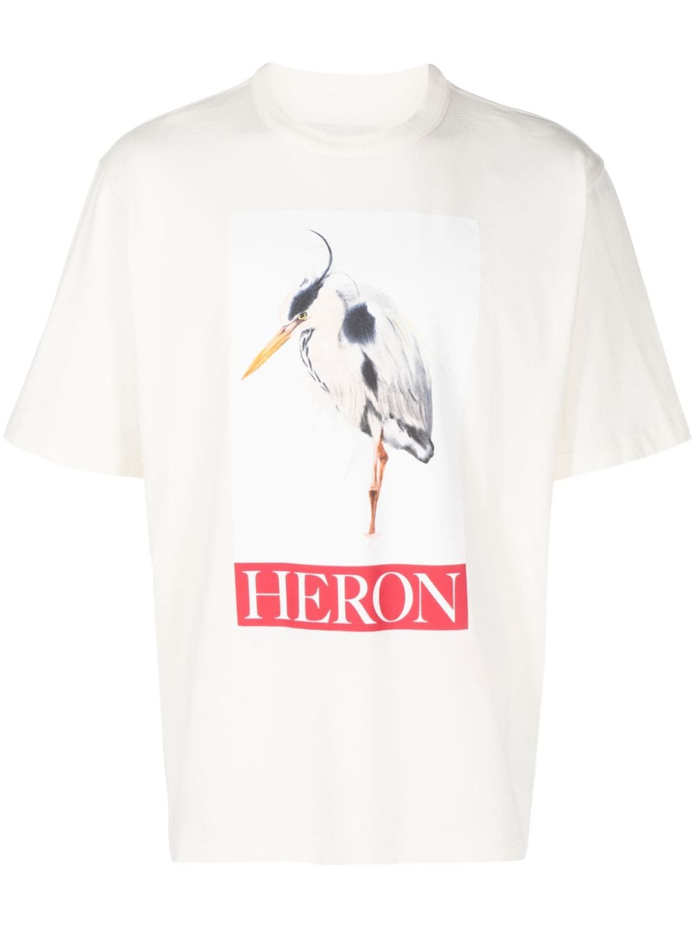 HERON PRESTON heron bird painted cotton t-shirt