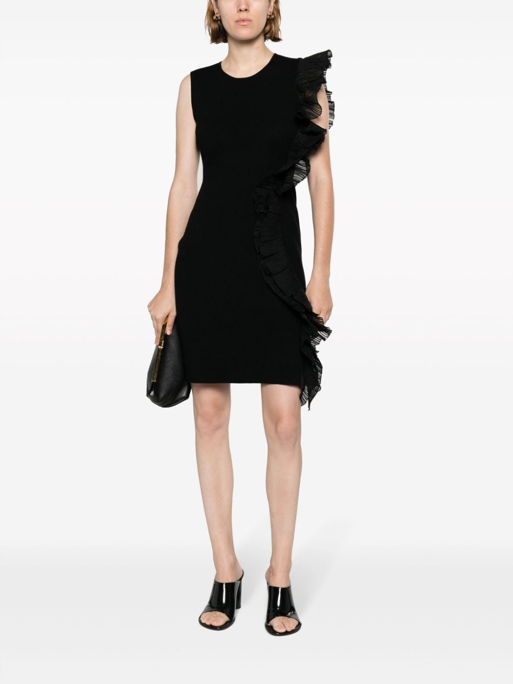 EMPORIO ARMANI Emporio Armani Ruffle-Detail Asymmetric Minidress