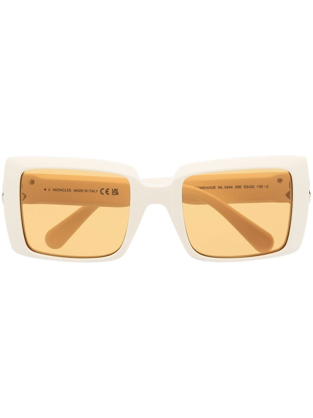 Moncler Blanche Square Sunglasses - Brown | Editorialist display picture 2