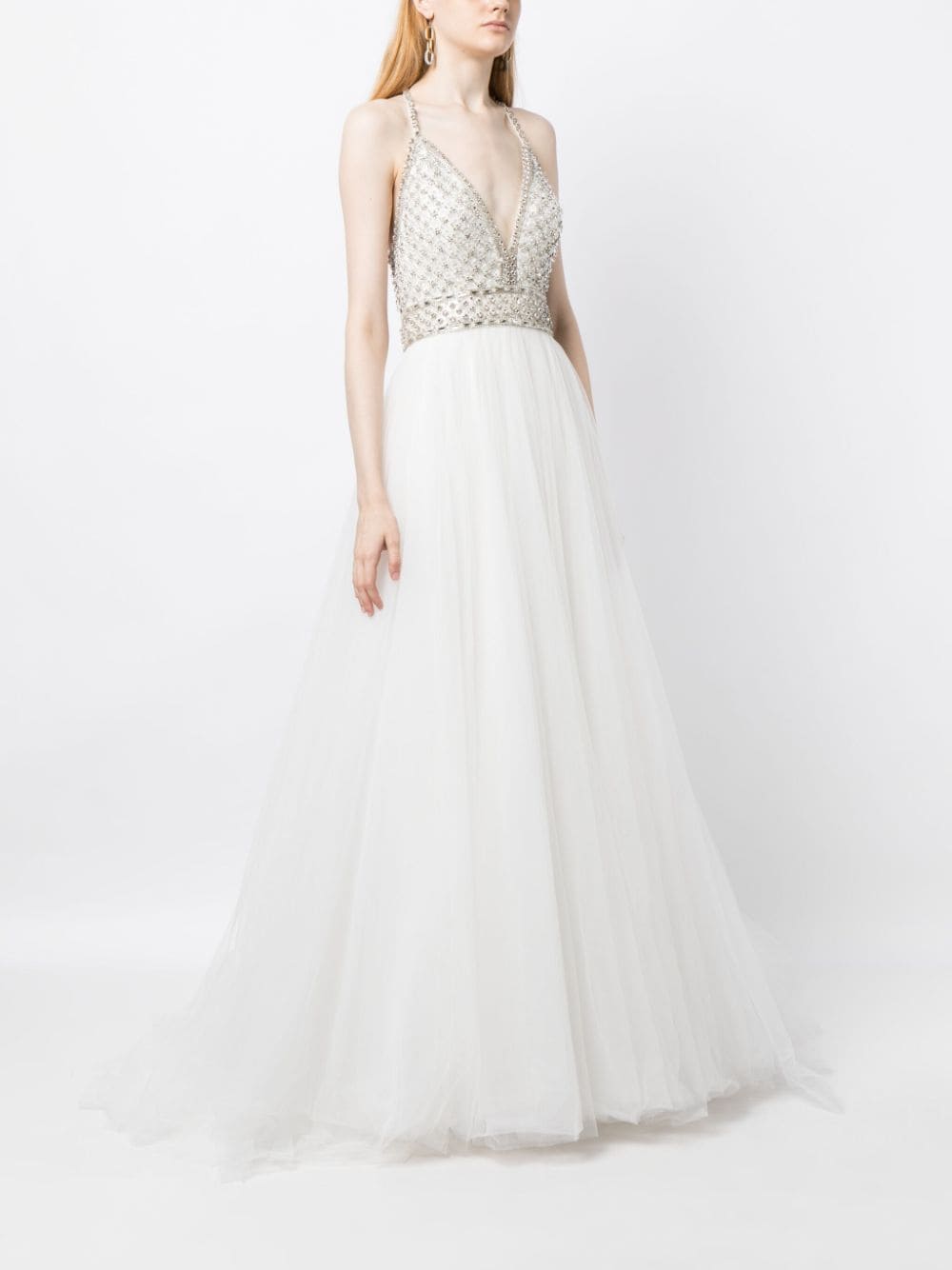 JENNY PACKHAM Jenny Packham Eva Crystal-Embellished Gown