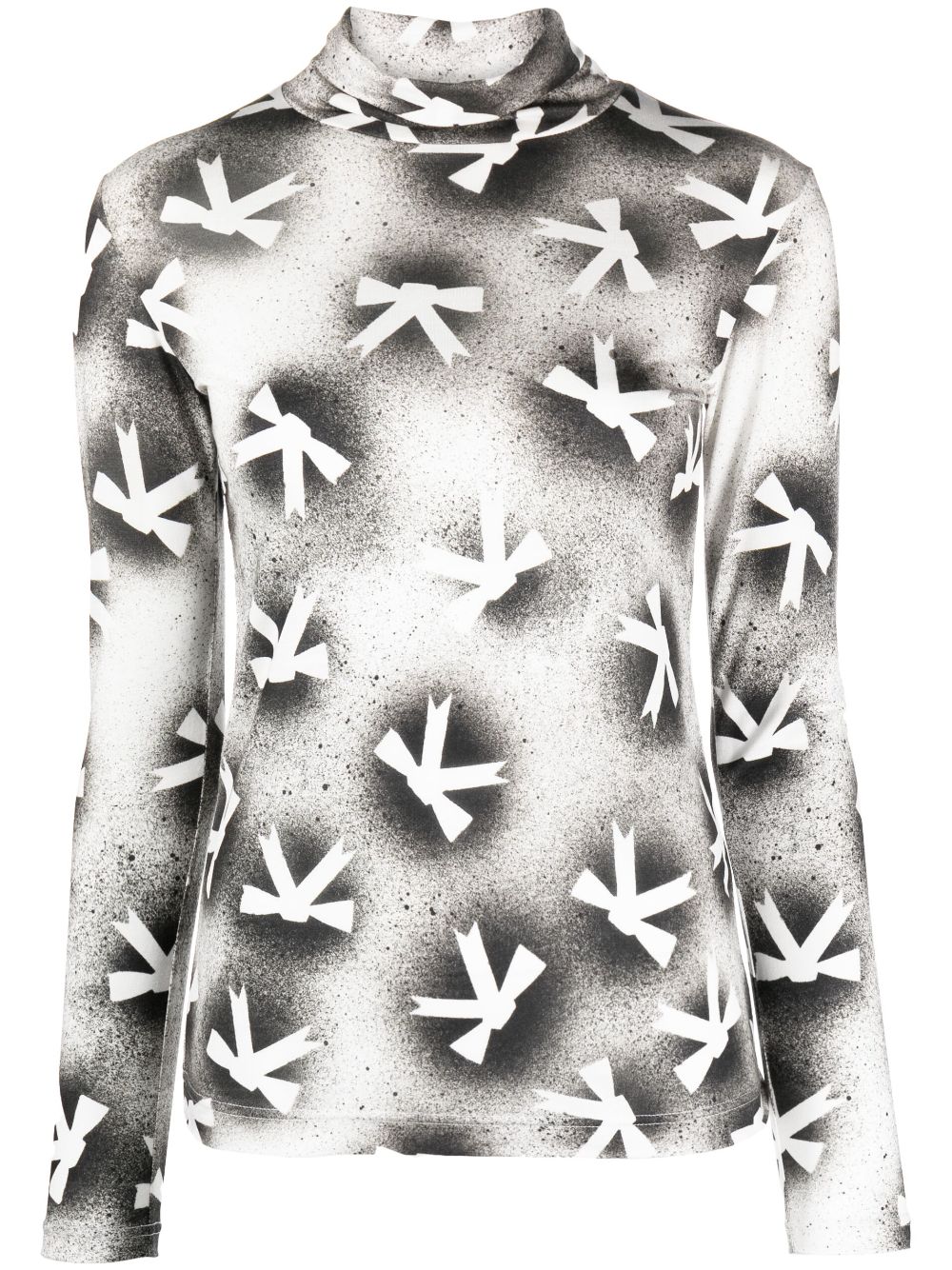 VIKTOR & ROLF Bow-Print Roll-Neck Top