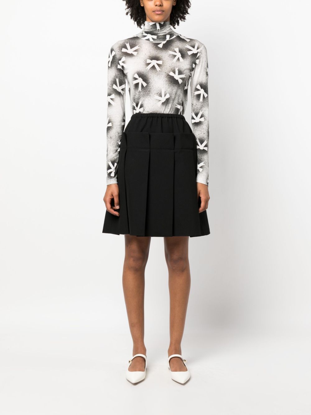 VIKTOR & ROLF Bow-Print Roll-Neck Top