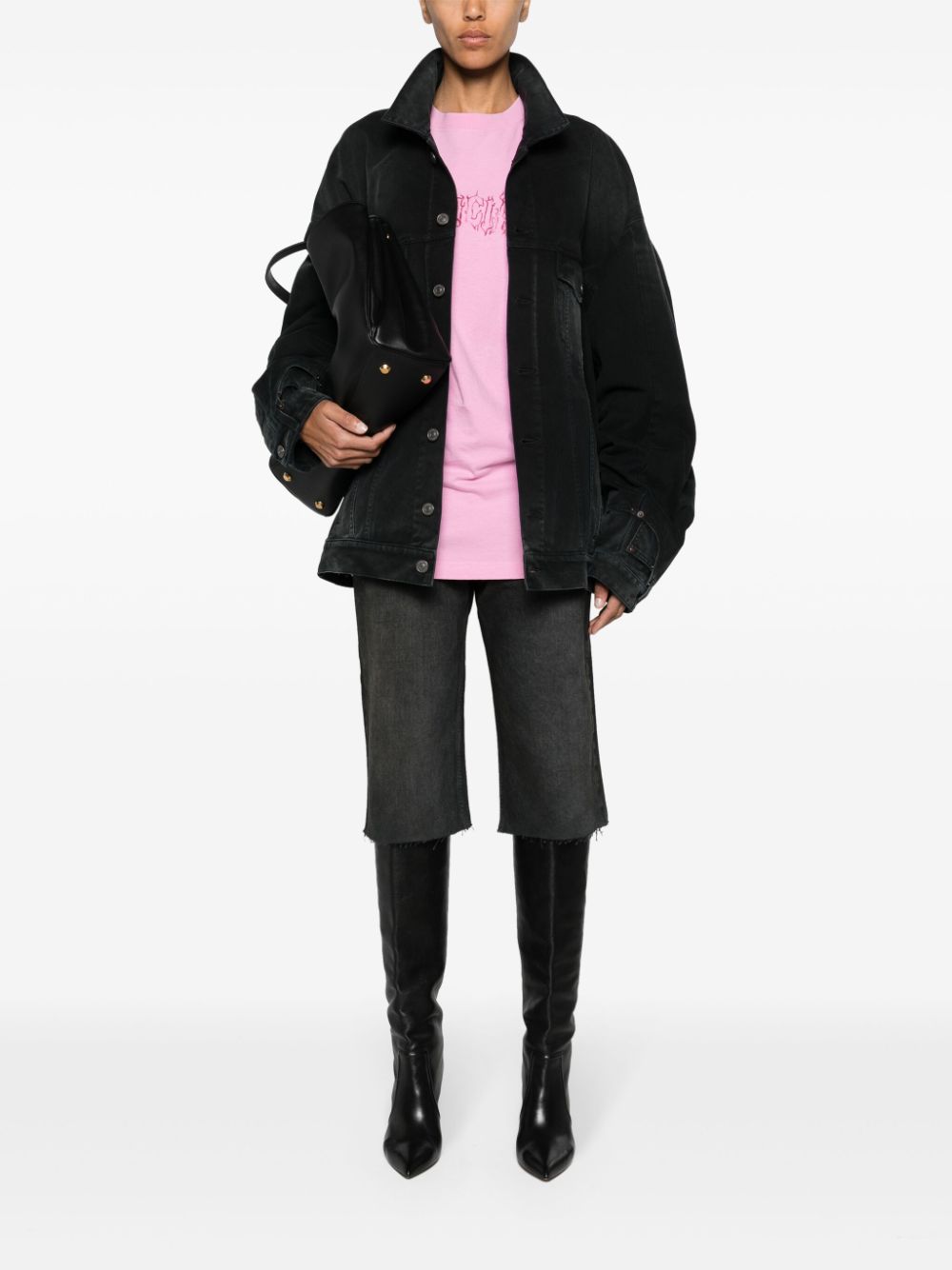 BALENCIAGA Balenciaga Washed Denim Button-Up Jacket