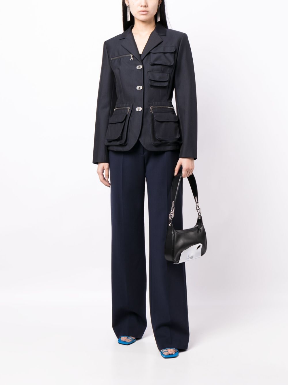OFF-WHITE Off-White Wide-Leg Virgin Wool-Blend Trousers