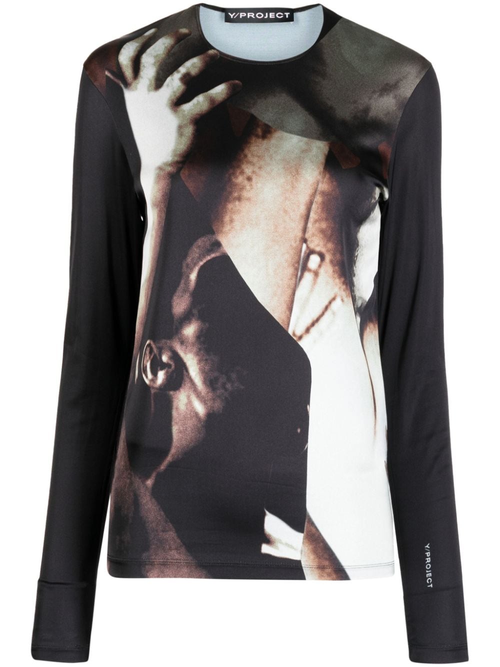 トップス Y/PROJECT Body Collage T-Shirt Y/Project Collage-Print Long-Sleeve T-Shirt In Black - 58% Off
