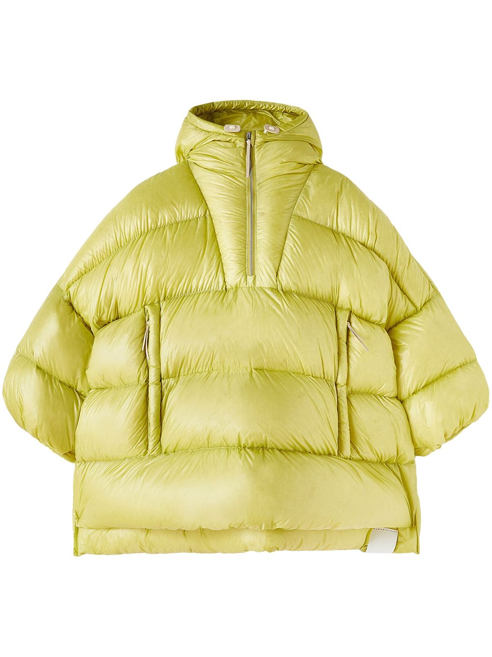 Jil Sander Half-Zip Down Cape In Green - 25% Off | Editorialist