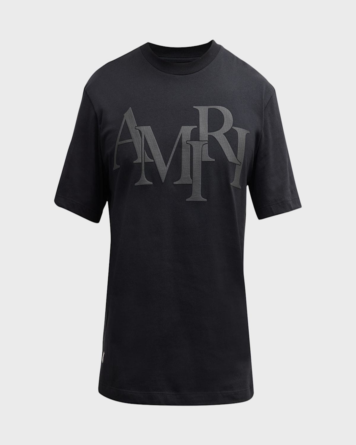Amiri Staggered Logo T-Shirt - Black | Editorialist