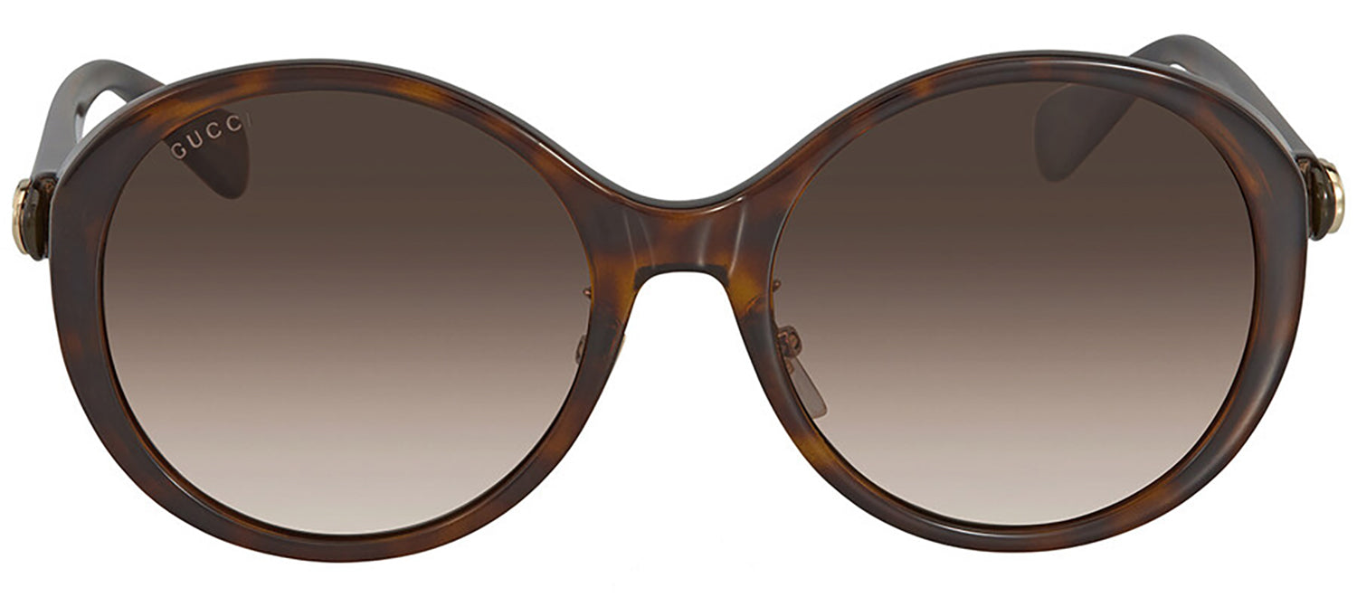 New - Gucci GG0370SK 002 56 Ladies Sunglasses Gucci Brown Grey Gradient Round Ladies Sunglasses GG0370SK  main image 2