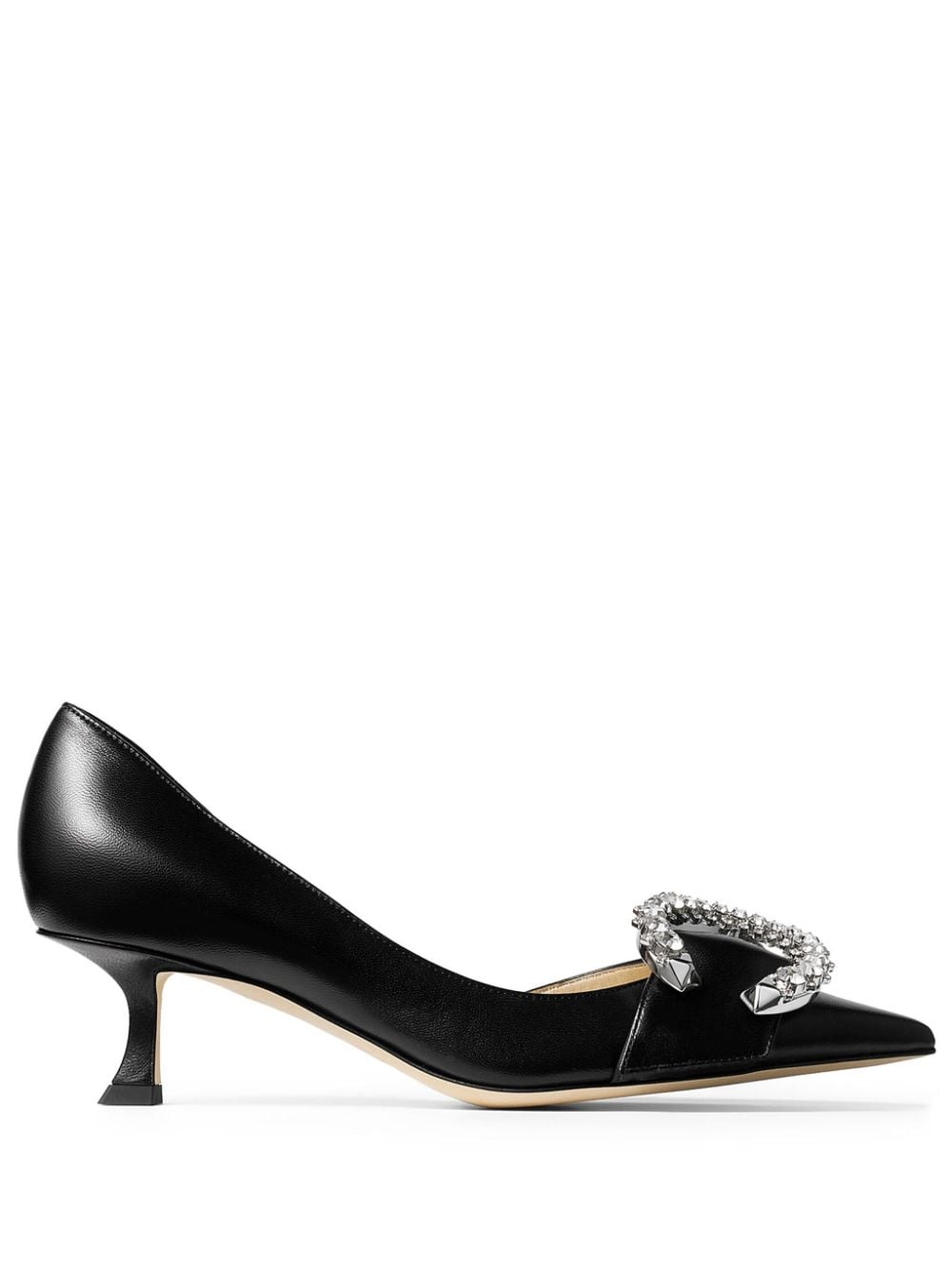 Jimmy Choo Melva 50 Embellished Leather Pumps In White - 30% Off
