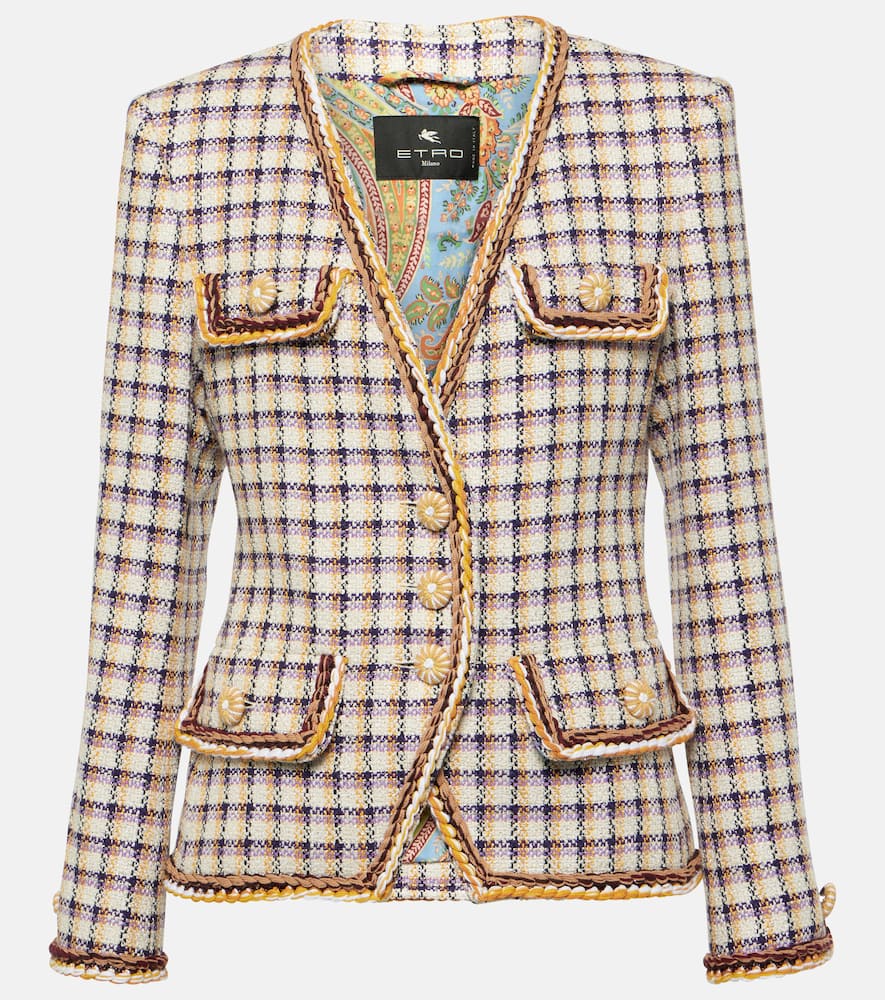 ETRO Etro Checked Cotton-Blend Jacket