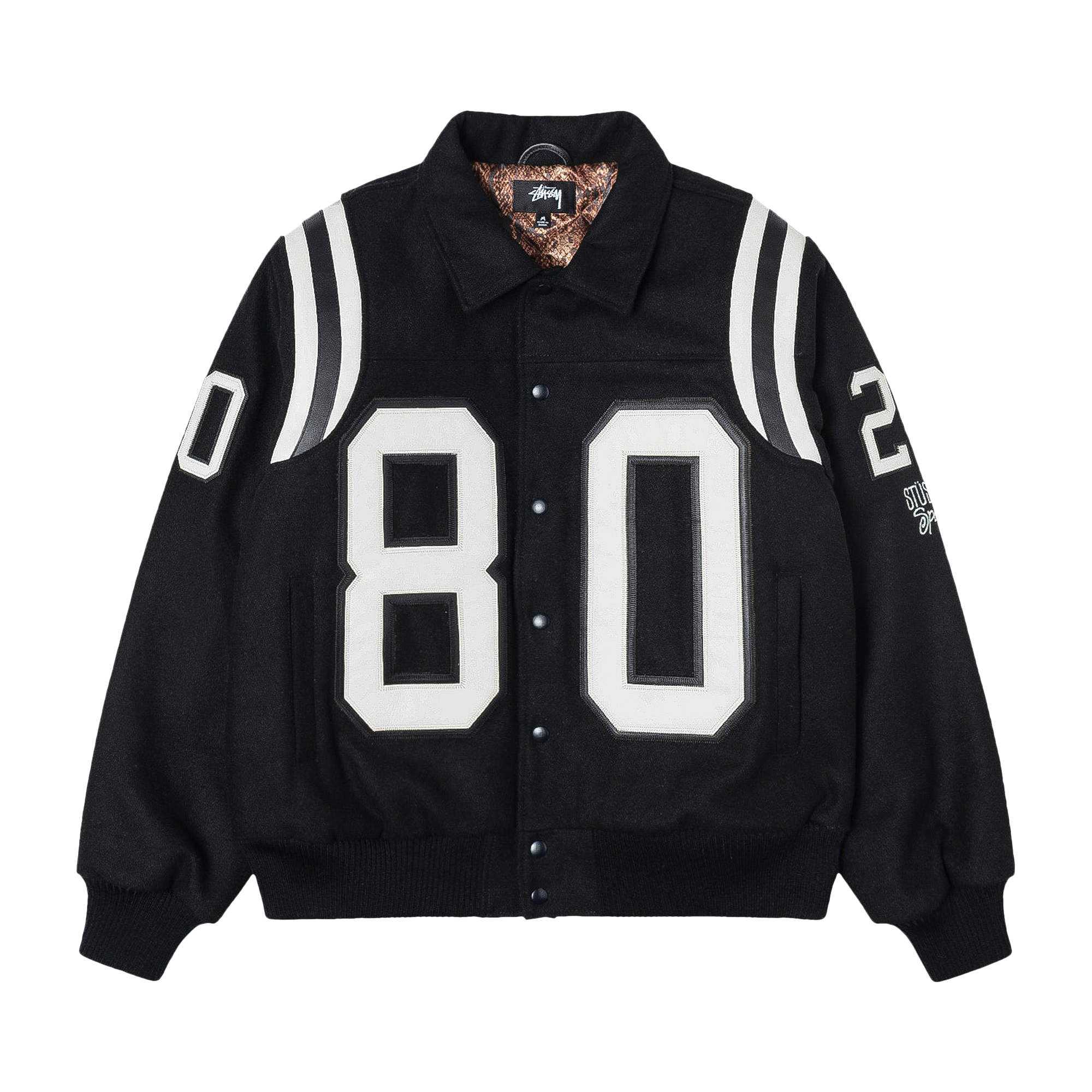 StüSsy Ss-Link Varsity Jacket - Black | Editorialist