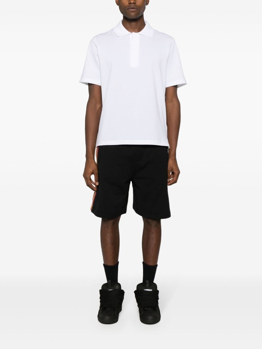 LANVIN Lanvin zigzag-embroidered cotton shorts