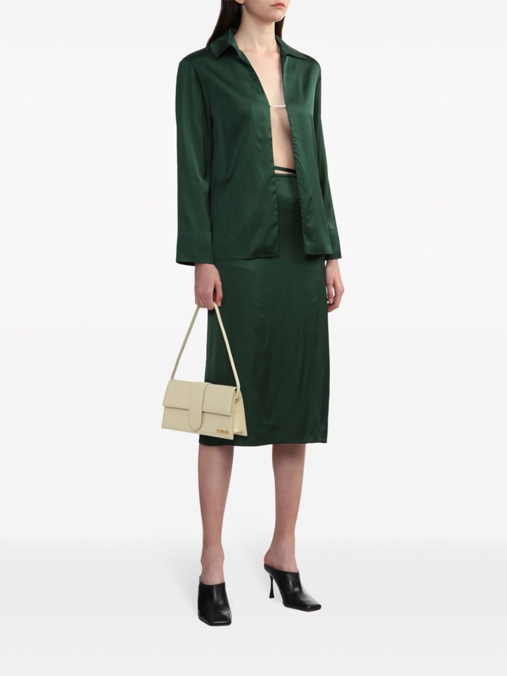 JACQUEMUS Jacquemus la chemise notte satin shirt