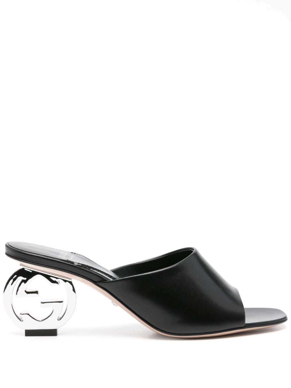 Gucci 70 Mm Interlocking G-heel Mules - Black | Editorialist