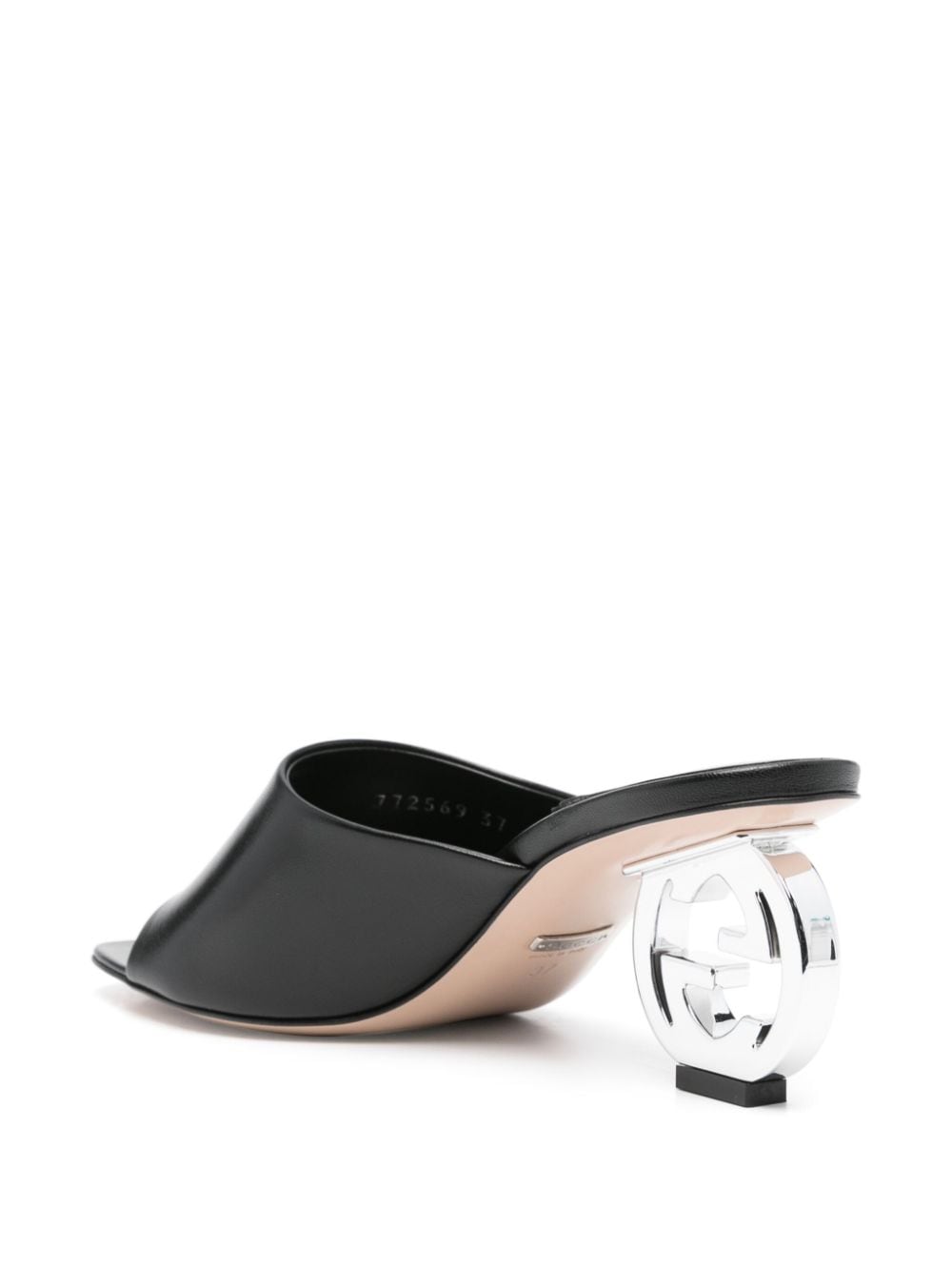 Gucci 70 Mm Interlocking G-heel Mules - Black | Editorialist